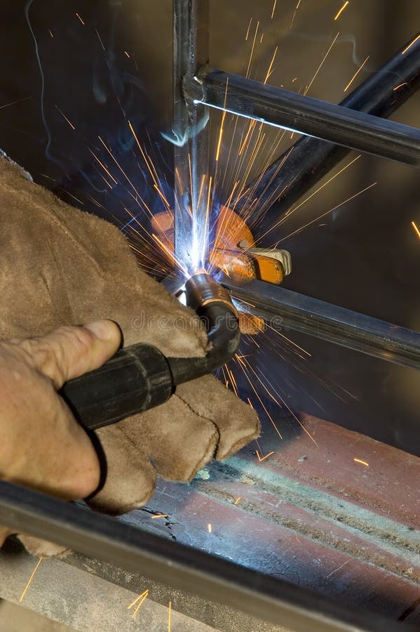 MIG Welding stock photo. Image of clamp, hand, weld, fillet - 807138