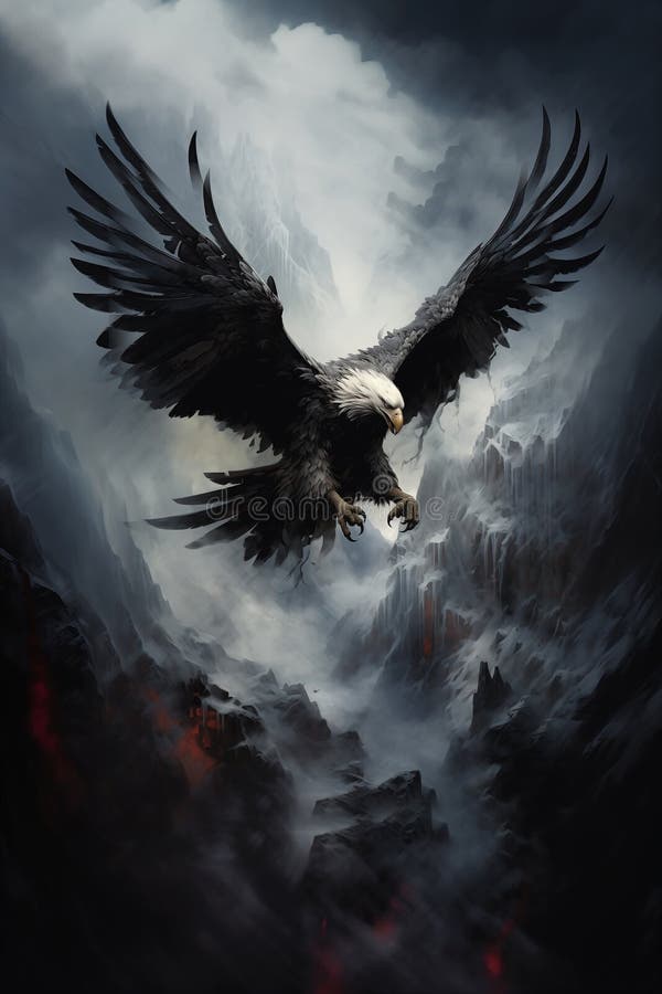 The Mighty Bald Eagle: a Majestic Flight through the Mists of Th Stock ...
