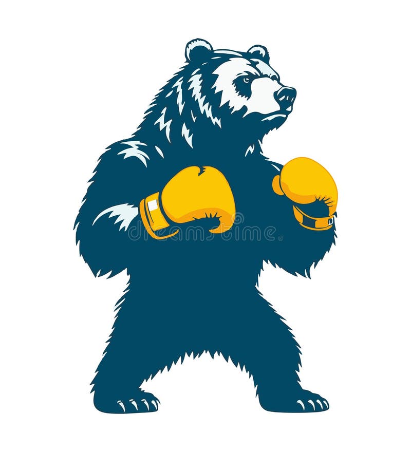 Mighty Bear Fighter Ready for Ultimate Showdown Stock Illustration ...