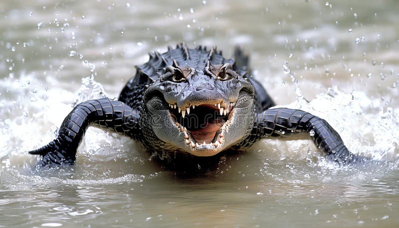 The Mighty Crocodile a Formidable Predator Roaming the Waters with ...