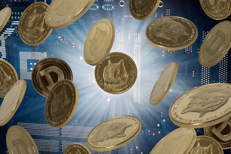 Mighty dogecoin editorial stock photo. Illustration of finance - 250652853