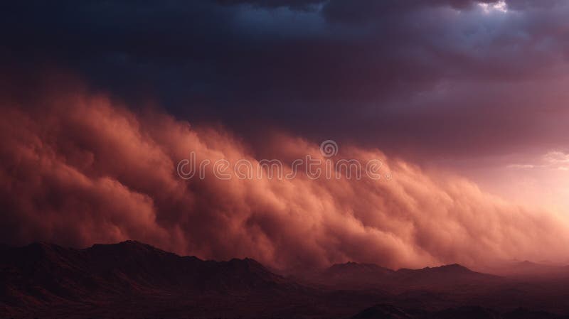 A Mighty Dust Storm Sweeping through a Basin Generative AI Stock ...