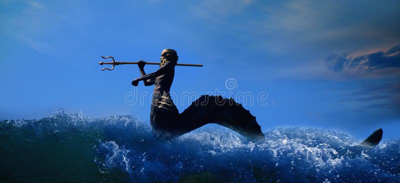 The Mighty God of the Sea and Oceans Neptune (Poseidon, Triton ...