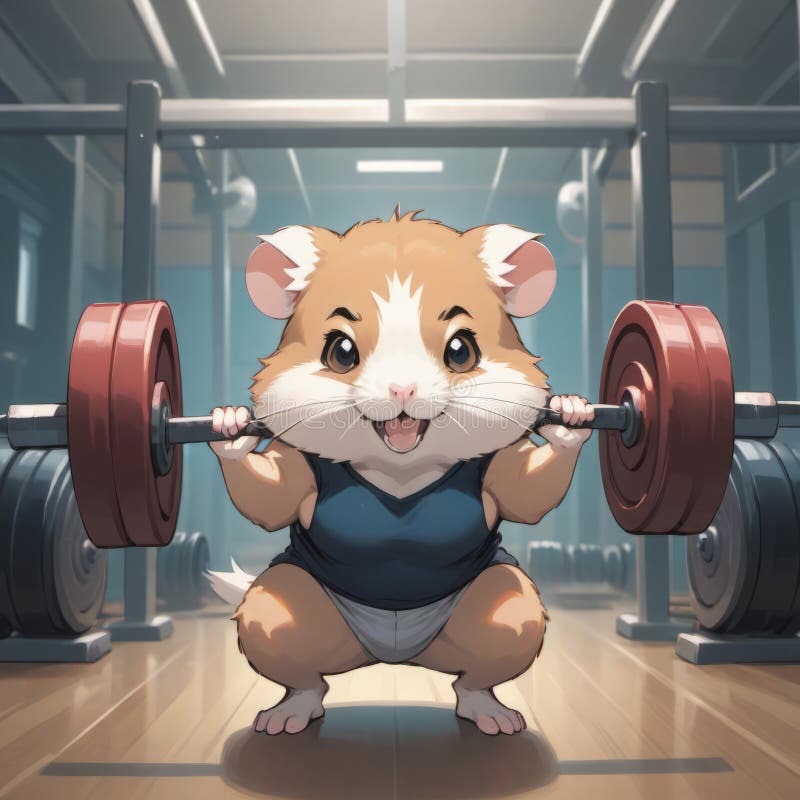 Mighty Hamster Powerlifting in Gym Generative AI Stock Photo - Image of ... Mighty Hamster Powerlifting in Gym Generative AI Stock Photo - Image of ...