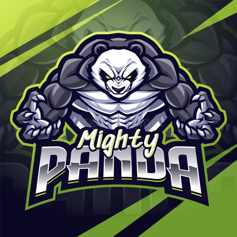 Mighty Panda Esport Mascot Logo Design Stock Vector - Illustration of ...