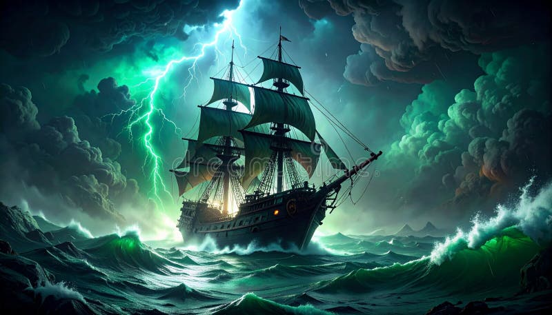 The Enchanted Tempest stock illustration. Illustration of waters ...