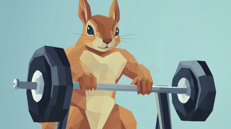Mighty Squirrel: AI Art stock illustration. Illustration of power ...