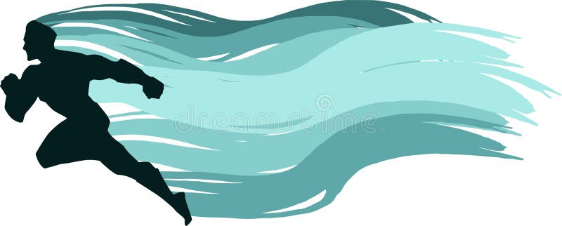 Superhero running stock vector. Illustration of fighter - 5158498