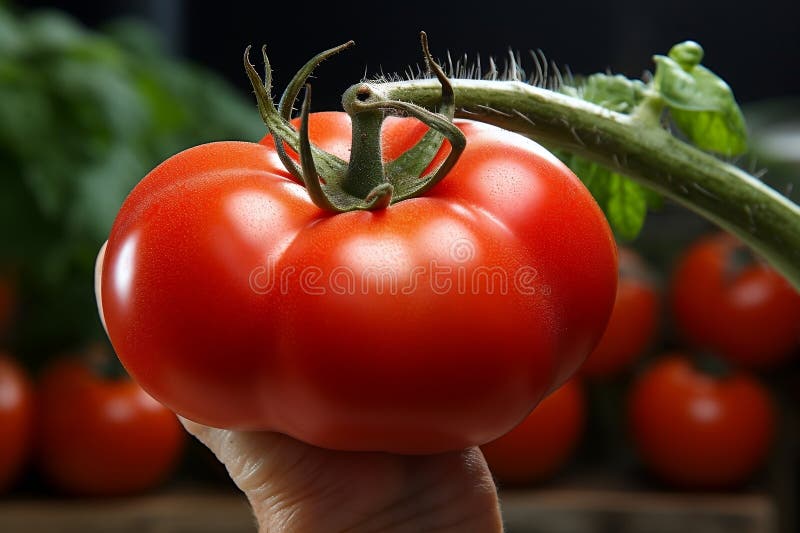 Mighty Tomato Flexing Biceps. Generative AI Stock Illustration ...