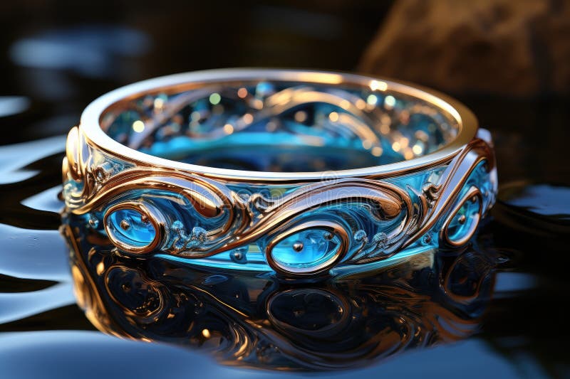 Mighty Water Energy Transformation Ring Stock Image - Image of elements ...