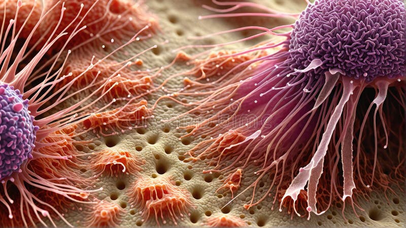 Migrating and Spreading Cancerous Cell into Organic Tissue Stock ...