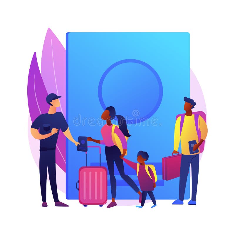 Migration Control Abstract Concept Vector Illustration. Stock Vector ...