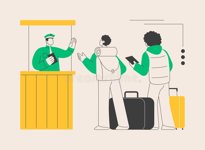 Migration Control Abstract Concept Vector Illustration. Stock Vector ...