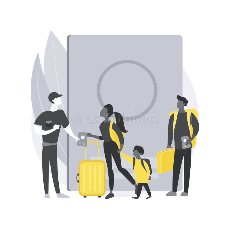 Migration Control Abstract Concept Vector Illustration. Stock Vector ...