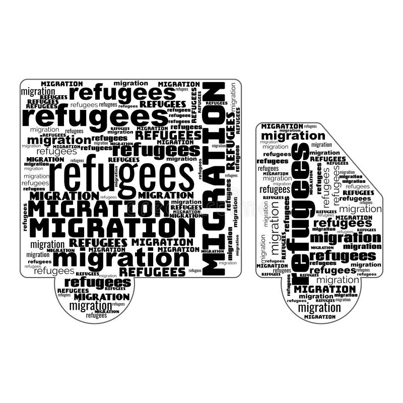 Migration Refugees Text Illustration Background Header Stock ...