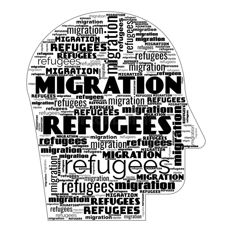 Migration Refugees Text Illustration Background Header Stock ...