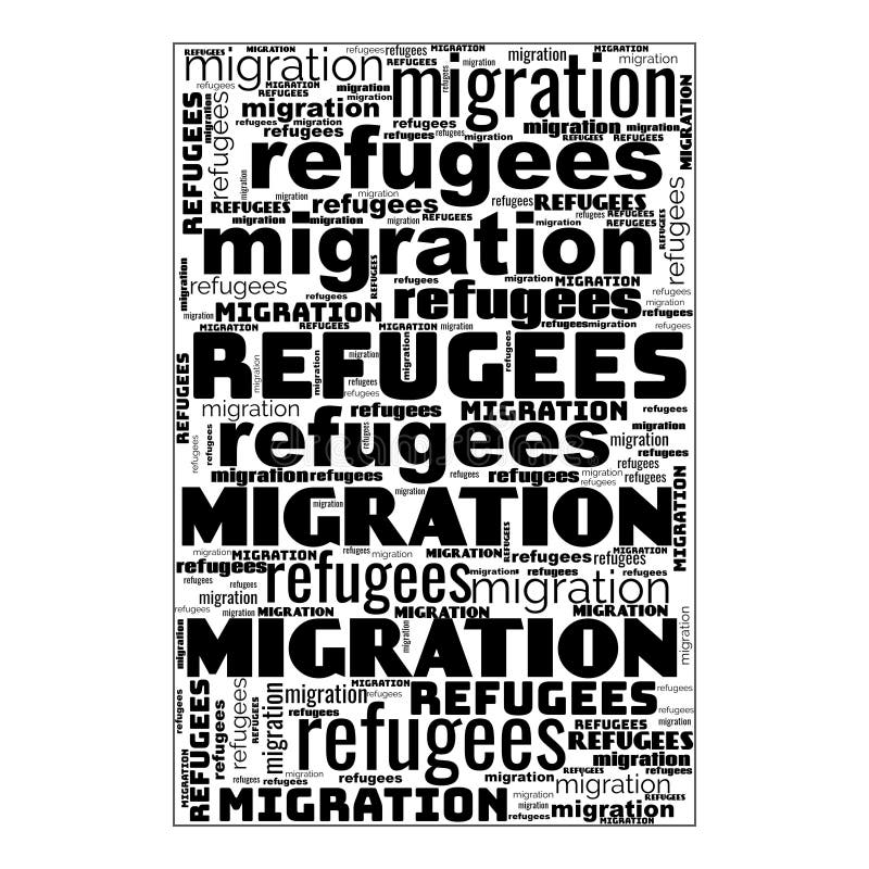 Migration Refugees Text Illustration Background Header Stock ...