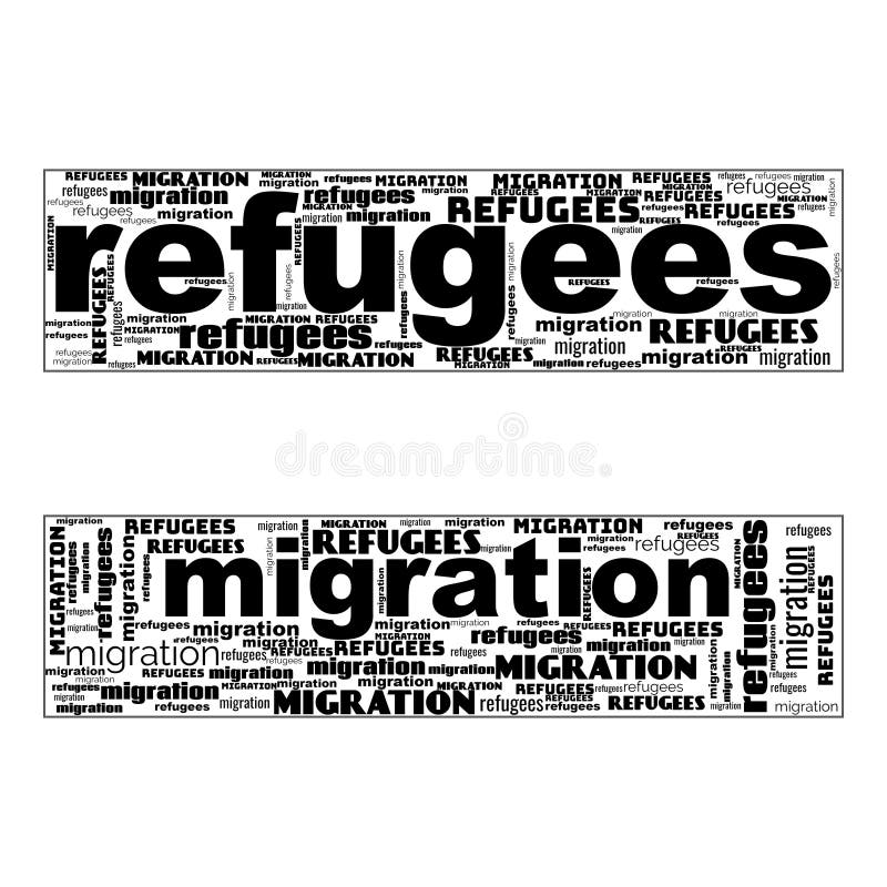 Migration Refugees Text Illustration Background Header Stock ...