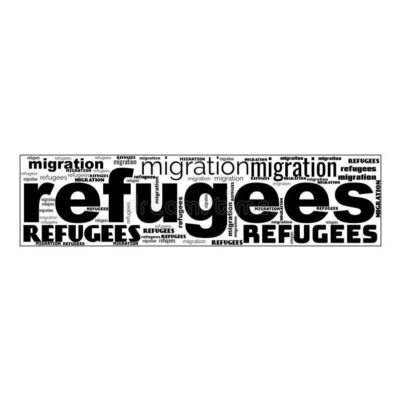 Migration Refugees Text Illustration Background Header Stock ...