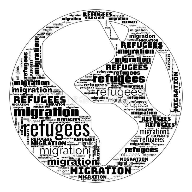 Migration Refugees Text Illustration Background Header Stock ...