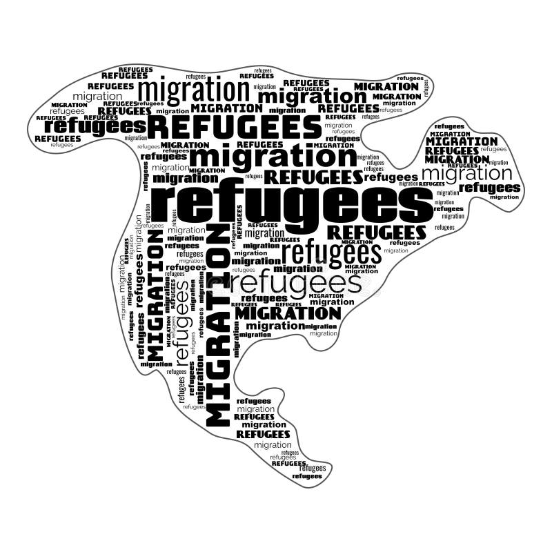Migration Refugees Text Illustration Background Header Stock ...