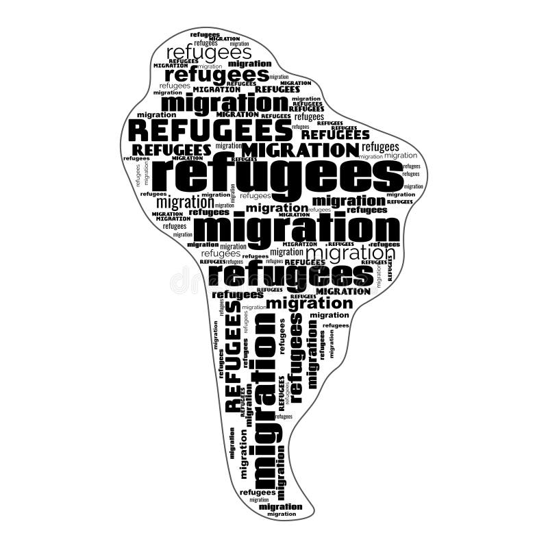 Migration Refugees Text Illustration Background Header Stock ...