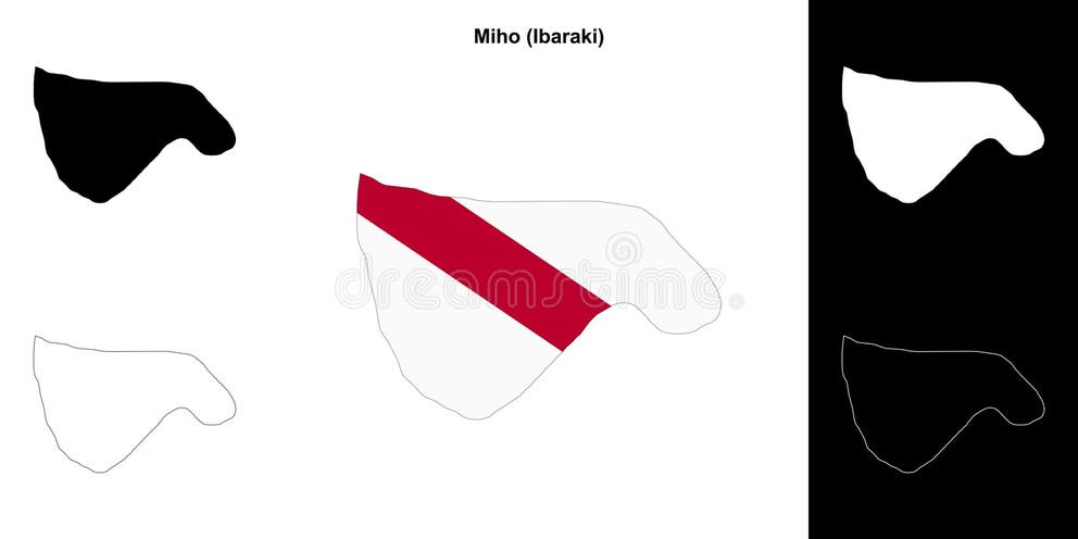 Miho outline map stock vector. Illustration of template - 379359533