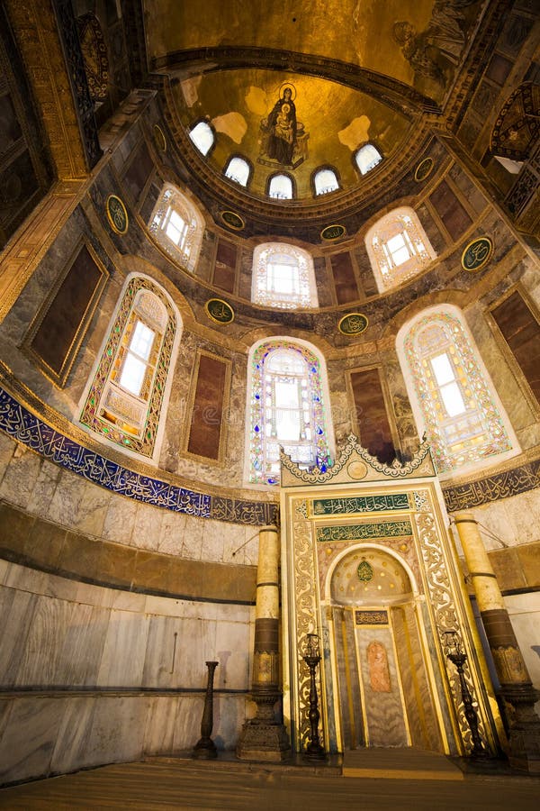 Mihrab in the Hagia Sophia editorial stock photo. Image of building ...
