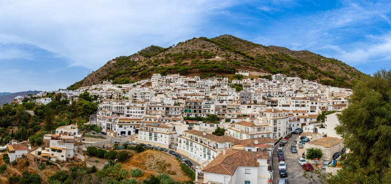 Panoramic View of White Houses in Mijas, Spain on October 2, 2022 ...