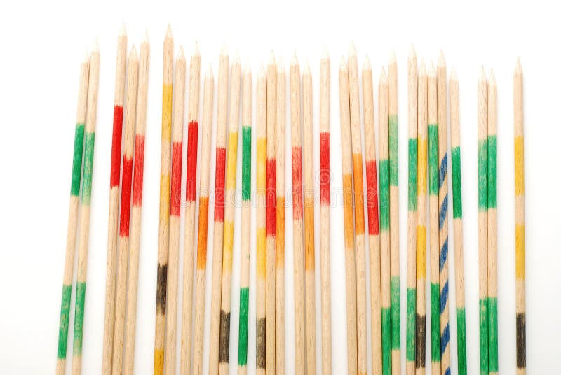 Stack Of Mikado Game Wood Sticks On White Background. Stock Image ...