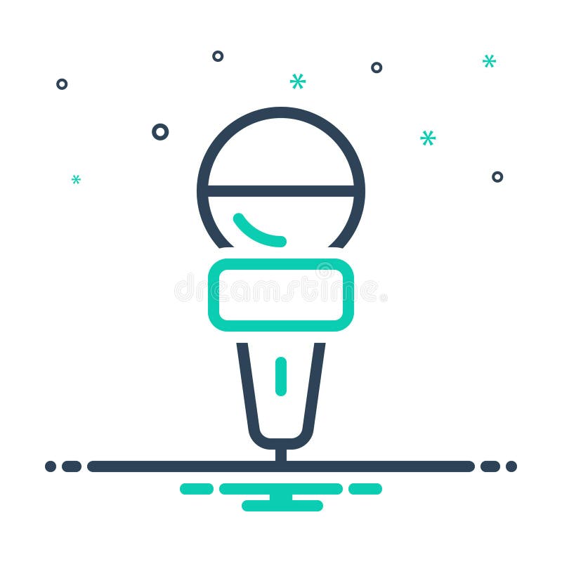 Mix Icon for Mike, Microphone, Interview Stock Illustration ...