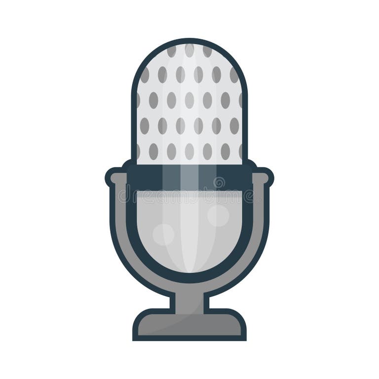 Mike Vector Flat Color Icon Stock Illustration - Illustration of mike ...