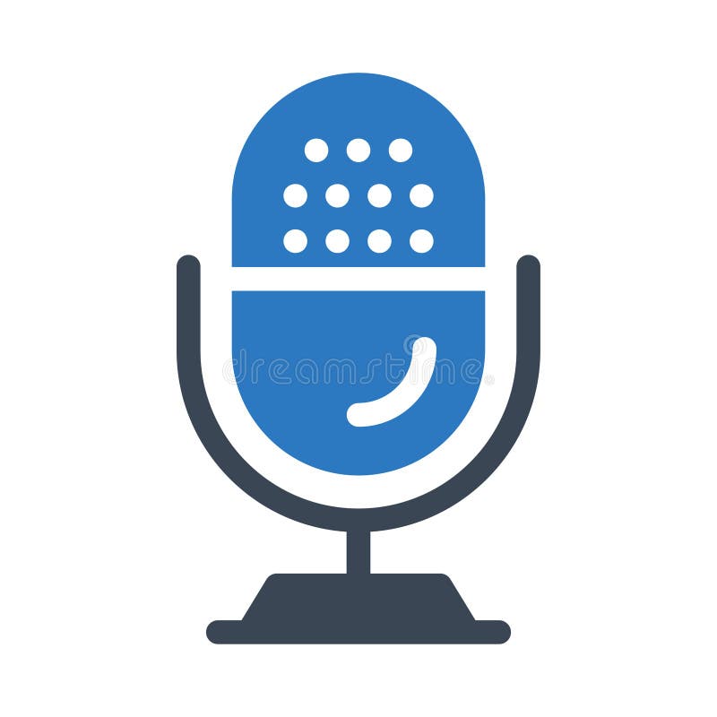 Mike Vector Glyph Color Icon Stock Illustration - Illustration of ...