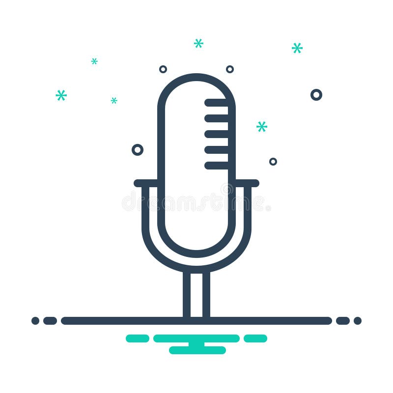 Black Mix Icon for Mike, Announcement and Radio Stock Vector ...