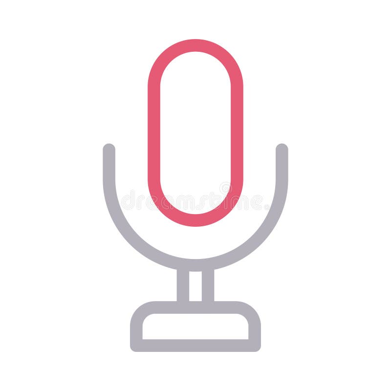 Mike Vector Color Line Icon Stock Illustration - Illustration of ...