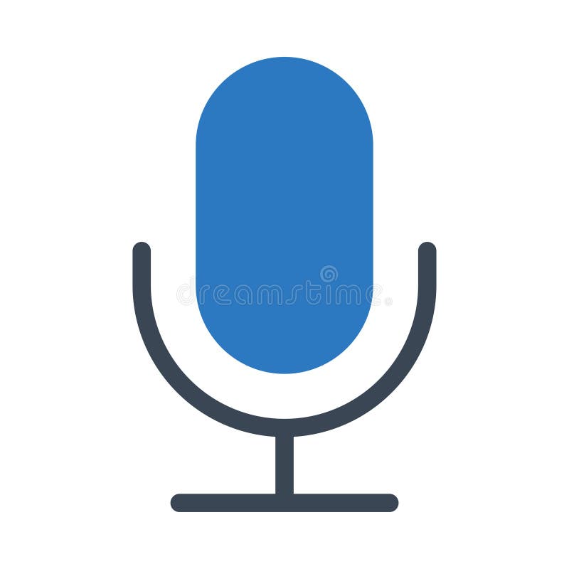 Mike Vector Glyph Color Icon Stock Vector - Illustration of sing ...