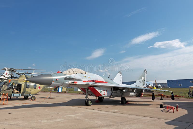 Mikoyan MiG-29, side view editorial stock photo. Image of fulcrum ...
