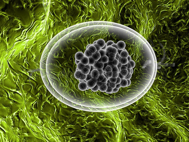 Mikrocell - Illustration 3D Stock Illustrationer - Illustration av ...