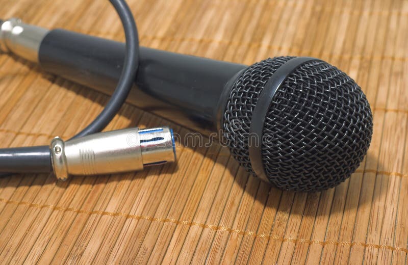Microphone and cable stock photo. Image of curly, focus - 23031176