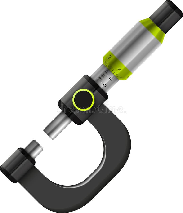 Mikrometer vektor abbildung. Illustration von hilfsmittel - 65851284