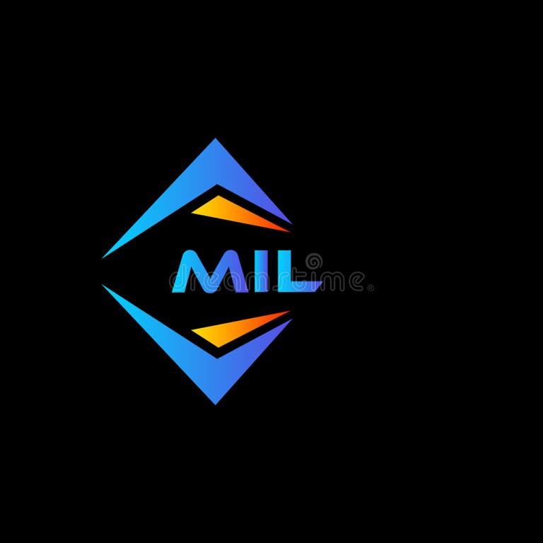MIL Abstract Technology Logo Design on Black Background. MIL Creative ...
