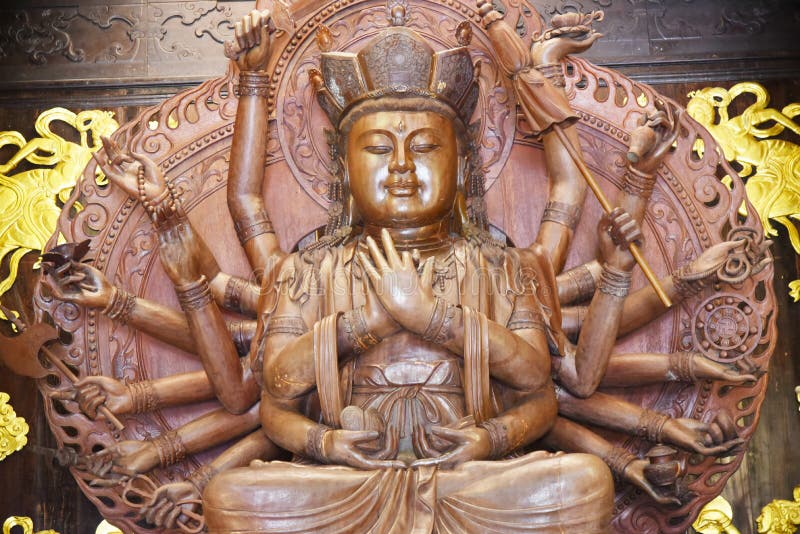 Mil Estatuas De Buddha De Las Manos Imagen de archivo - Imagen de ...