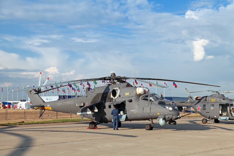 Mil Mi-35 editorial photo. Image of pilot, celebration - 27117566