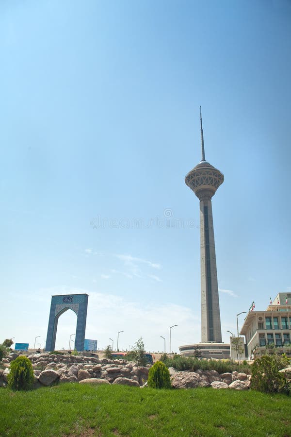 Milad Tower in Tehran, Iran Editorial Stock Image - Image of ...