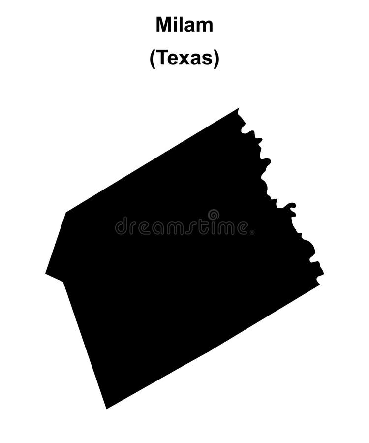 Milam outline map stock illustration. Illustration of detailed - 361793085