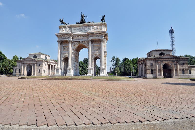Milan - Arch of Peace stock photo. Image of building - 59031526