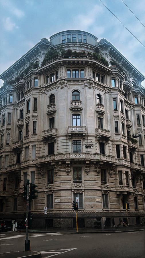 Milan City Street Architecture Stock Image - Image of destination ...