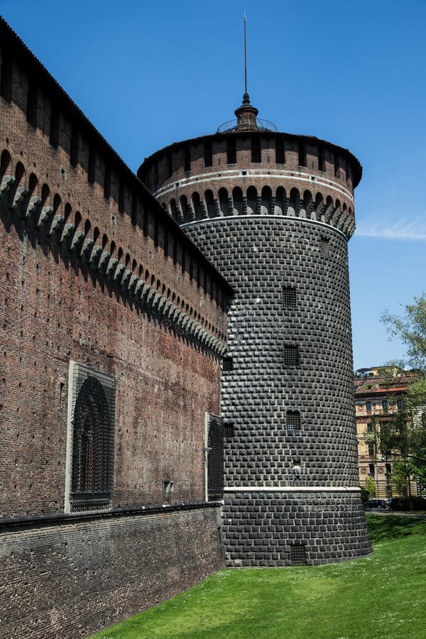 Milan castle stock image. Image of medieval, castello - 42005829