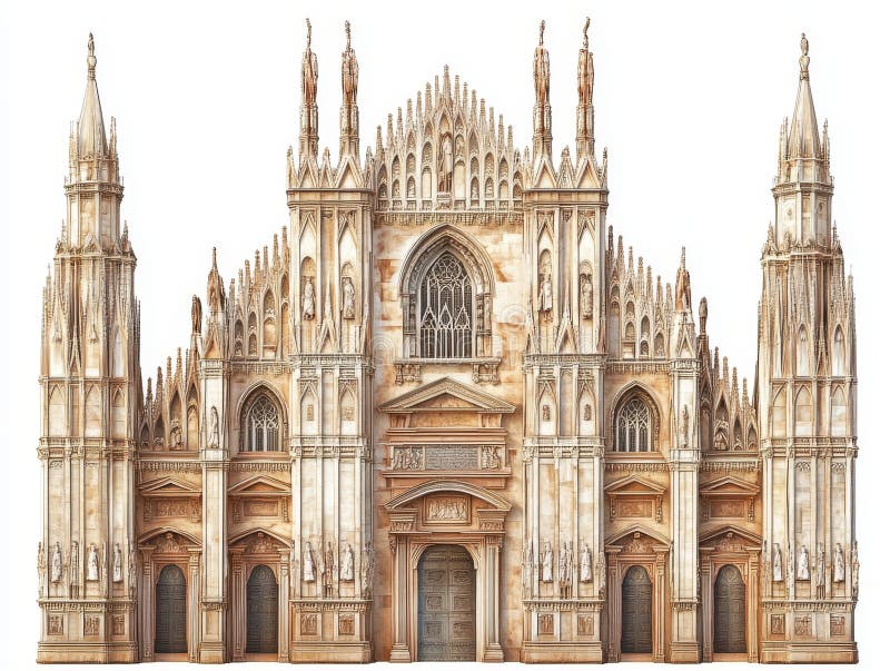 The Milan Cathedral, Located in Milan, Italy, is Presented As a Design ...