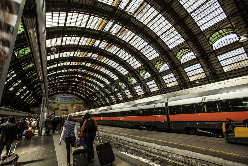 Milan, Central Station Train Editorial Image - Image of ...